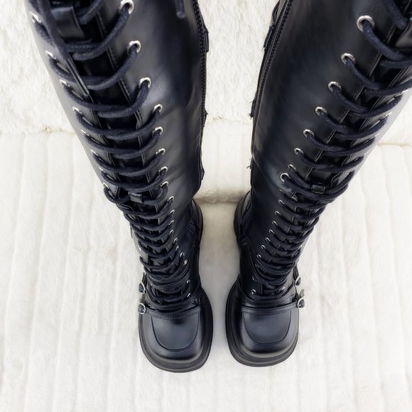 Demonia | Shoes | Thigh High Platform Goth Punk Rock Boots Shaker ...